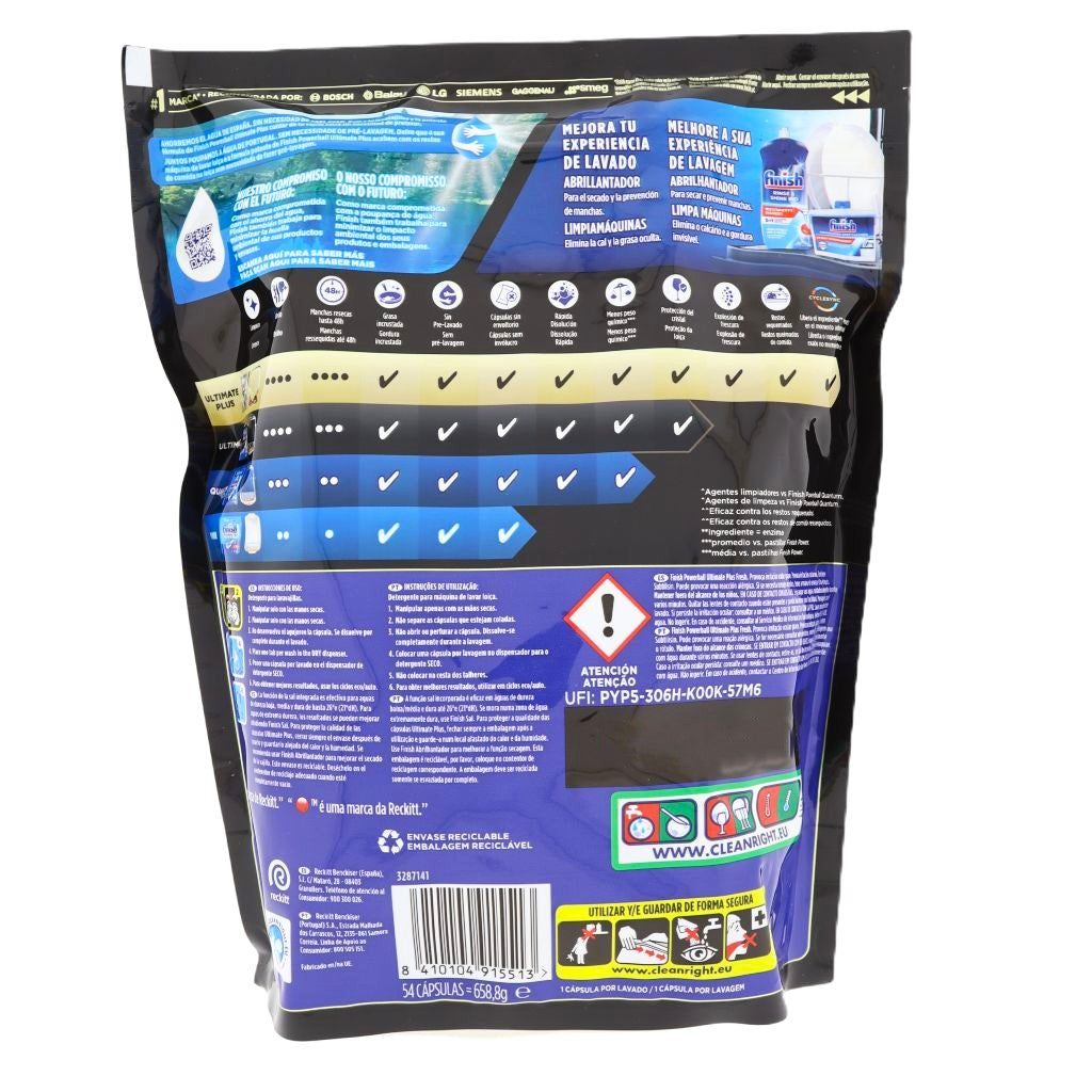 Finish Powerball Quantum sparkling clean and shine Lemon 60 stuks ...